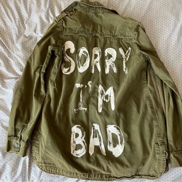Forever 21 | Jackets & Coats | Sorry Im Bad Forever 2 Parka Jacket ...